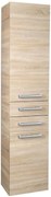 Aqualine Vega - Skříňka závěsná s košem, 40x184x31 cm, dub platin VG980