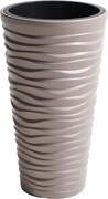 Prosperplast Květináč s vložkou Sand Slim (Š 35 x V 62 x H 35 cm, kávová)