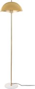 Stojací lampa v hořčicové barvě/ve zlaté barvě s kovovým stínidlem (výška 154 cm) Waved – Leitmotiv