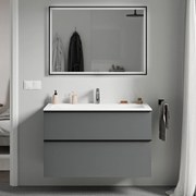 Koupelnová skříňka LAVOA 100 cm s umyvadlem z minerálního odlitku CREAM