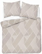 Detexpol Ložní prádlo z mikrovlákna 220x200 Geometrický styl teplá béžová 5029 A 65 Light