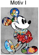 Diamantové malování - Mickey a přátelé (čtvercové diamanty) Motiv: I, Rozměr: 60x80 cm