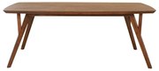 Hnědý jídelní stůl s deskou z akácie 100x220 cm Quenza – Light & Living