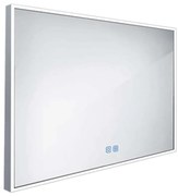 Nimco - Zrcadlo s LED osvětlením, 100x70 cm, dotykový senzor, hliník ZP 13004VX