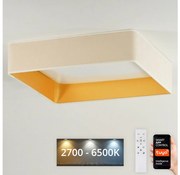 Brilagi-LED Stmívatelné svítidlo VELVET SQUARE LED/36W/230V Wi-Fi Tuya+DO krémov