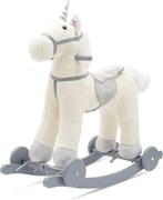 Houpací hračka s melodií a kolečky Unicorn Baby Mix bílá