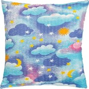 Bellatex Povláček krepový 40x40 cm Obloha Modrá,Růžová