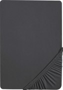Biberna Žerzejové napínací prostěradlo (titan, 180-200 x 200 cm)