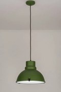 Závěsné zelené retro svítidlo nad stůl Greenbruin