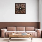 Dřevěné nástěnné hodiny z HDF - Černé, bílé nebo ořech | SENTOP HDFK031-orech wenge
