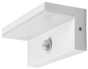Rabalux 77116 venkovní nástěnné LED svítidlo Zaragoza, se senzorem, 9W, IP54, bílá