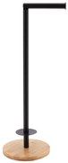Stojan na toaletní papír Black Bamboo, černá/s dřevěnými prvky,