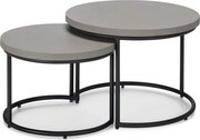 Tchibo - Zahradní konferenční stolky s polycementovou deskou, průměr cca 50 cm a 60 cm, 2 ks