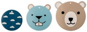 Sada 3 nástěnných dekorací Bloomingville Mini Teddy Bear