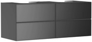 Hansgrohe Xevolos E - Umyvadlová skříňka 137x56x55 cm, 4 zásuvky, matná šedá/metalická šedá 54198770