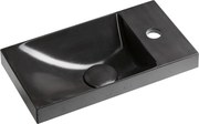 Sapho Sapho, AGOS betonové umyvadlo 40x22cm, levé/pravé, antracit lesk, AS40016
