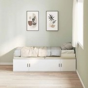 Rám postele se zásuvkou Bílá 100 x 200 cm Kompozitní dřevo 3335181