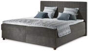 ND Belo Boxspring 160x200cm šedá ekokůže
