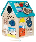 Activity Board Domeček Montessori Baby Mix modrý
