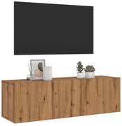 Nástěnná TV skříňka dub artisan 100x30x30 cm kompozitní dřevo