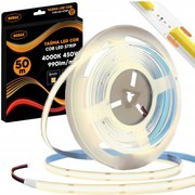 BERGE LED pásek COB Neon 12V - 480D - 9W/m - IP20 - 50m - 990lm/m - neutrální barva