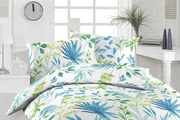 Krepové povlečení Florella Folio Blau Rozměr: 70x90 + 140x200 cm