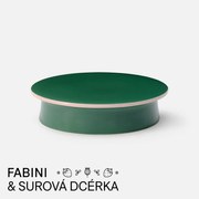 Fabini Podnos na koláč FABINI & Surová dcérka, ø 28 cm - Kameninový podnos, zelený