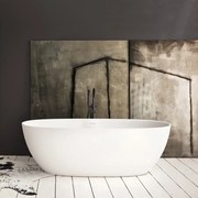Oválná vana z litého mramoru ALLYSA WHITE / BLACK Z 1700 × 800 Bílá 5231000
