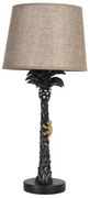 Černá stolní lampa Palma s hnědým stínidlem – 27x54 cm