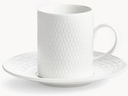 Šálek na espresso's podšálkem z kostního porcelánu Gio