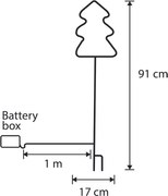 Vánoční neonový zemní reflektor zelený strom vč. LED s časovačem IP44 - Fura
