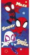 Červená/modrá bavlněná dětská osuška 70x140 cm Spidey – Jerry Fabrics