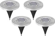 SADA 4x LED Solární lampa CLAVO LED/1xAAA 4000K IP44 300 mAh