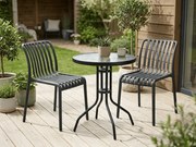Zahradní set TREGO ISLAND - 2 židle a kulatý stůl ø 60 cm, antracitová