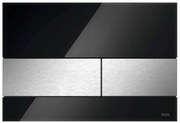 Tece TECEsquare - Ovládání splachování, úprava proti otiskům prstů, černé sklo/kartáčovaný nerez 9240806