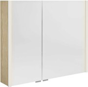 Sapho Alix - Zrcadlová skříňka s LED osvětlením 86x70x18 cm, 2x dvířka, jilm bardini AX186-0013