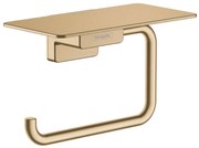 Hansgrohe AddStoris - Držák toaletního papíru s poličkou, kartáčovaný bronz 41772140