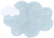 Světle modrý pratelný ručně tkaný bavlněný dětský koberec 70x100 cm Mini Dream – Lorena Canals