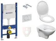 Závěsný set WC Ceramia S-Line + modul Geberit Duofix s tlačítkem Delta 20 bílé SIKOGES5D0