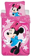 TP Povlečení z mikrovlákna 140x200+70x90 Minnie Hello pink