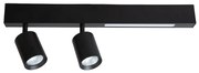 Stropní svítidlo Magnet, 2x černé kovové stínítko + 1x LED 5W, b