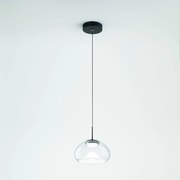 Fabas 3755-41-241 Brena, závěsné svítidlo z čirého skla, 1x10W LED 2700/3000/4000K krokové stmívání, prům. 22cm