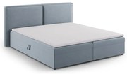 Světle modrá boxspring postel s úložným prostorem 180x200 cm Arendal – Cosmopolitan Design
