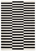 Černo-bílý oboustranný ručně tkaný vlněný koberec 120x180 cm Donna – Hanse Home