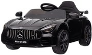 Dětské elektrické autíčko s dálkovým ovládáním BestBerg BBCC-10B – Mercedes-Benz AMG GT R / nosnost 25 kg / Li-Ion baterie / černá