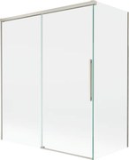 Mexen Rox, 2-křídlová posuvná vanová zástěna 140 + 70 x 150 cm, 8mm čiré sklo, ocelový profil, 8C9-140-070-97-00