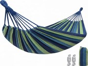 Houpací síť ZENVIO 200x80 cm, modrá + taška zdarma