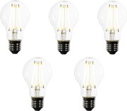 Sada 5 LED žárovek E27 A60 čirá 2,2W 470 lm 3000K