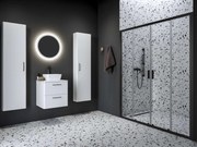 Ravak Blix II - Sprchové dveře dvoukřídlé NBLDP4-150, 150x195 cm, černá/čiré sklo 0YMP0300Z1
