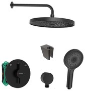 SANITINO - Sprchový set s baterií a tělesem pod omítku hansgrohe, příslušenství kielle, matná černá SANI21HKK400